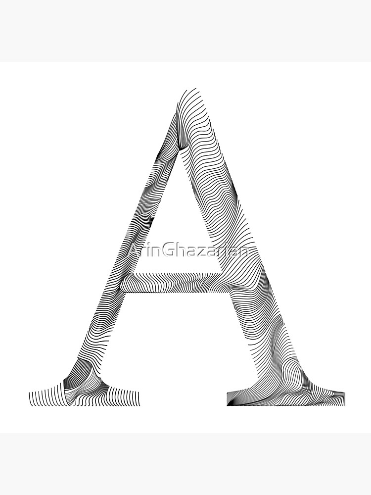 "Letter A line art, zentangle Letter A" Poster for Sale by ...