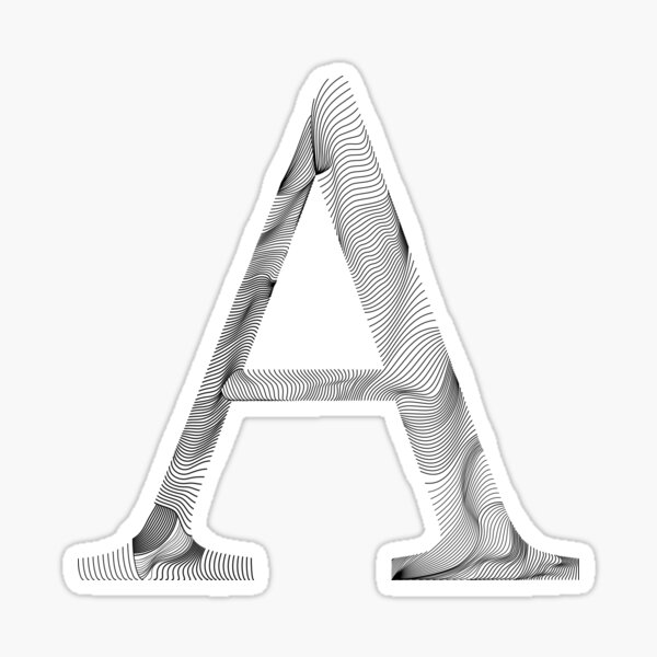 "Letter A line art, zentangle Letter A" Sticker for Sale by ...