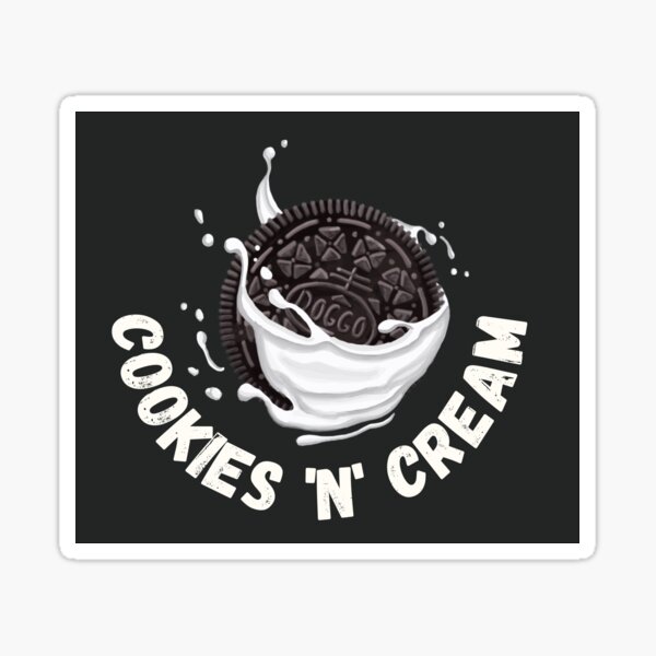 "Cookies n Cream" Sticker for Sale by TheBiscuitTin | Redbubble