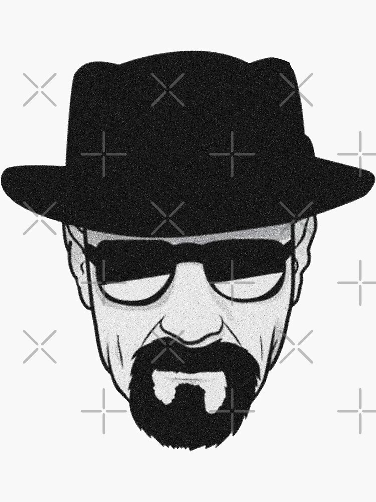 "Breaking Bad Heisenberg" Sticker for Sale by designskull | Redbubble