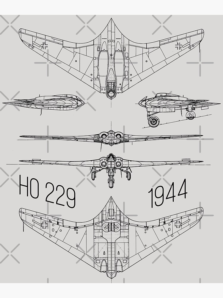 "Nurflügler HO 229 Drittes Reich #2823" Sticker for Sale by Rare ...