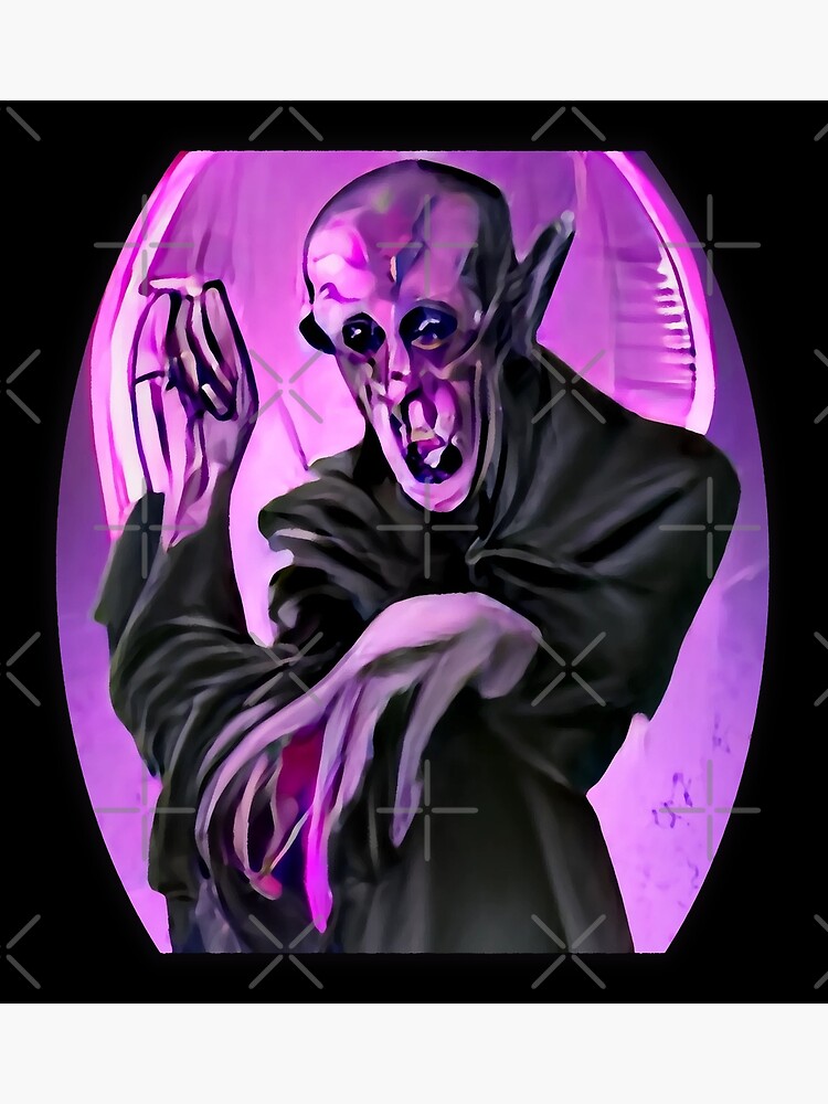 "Abstract Neon Synthwave Nosferatu Vampire #3" Poster for Sale by ...