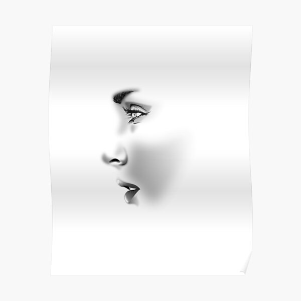 "White Woman Portrait" Poster for Sale by Nakikej | Redbubble