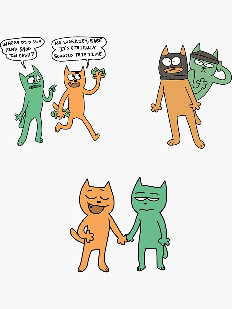 "Little Robbers Pack" Sticker for Sale by badcatsstore | Redbubble