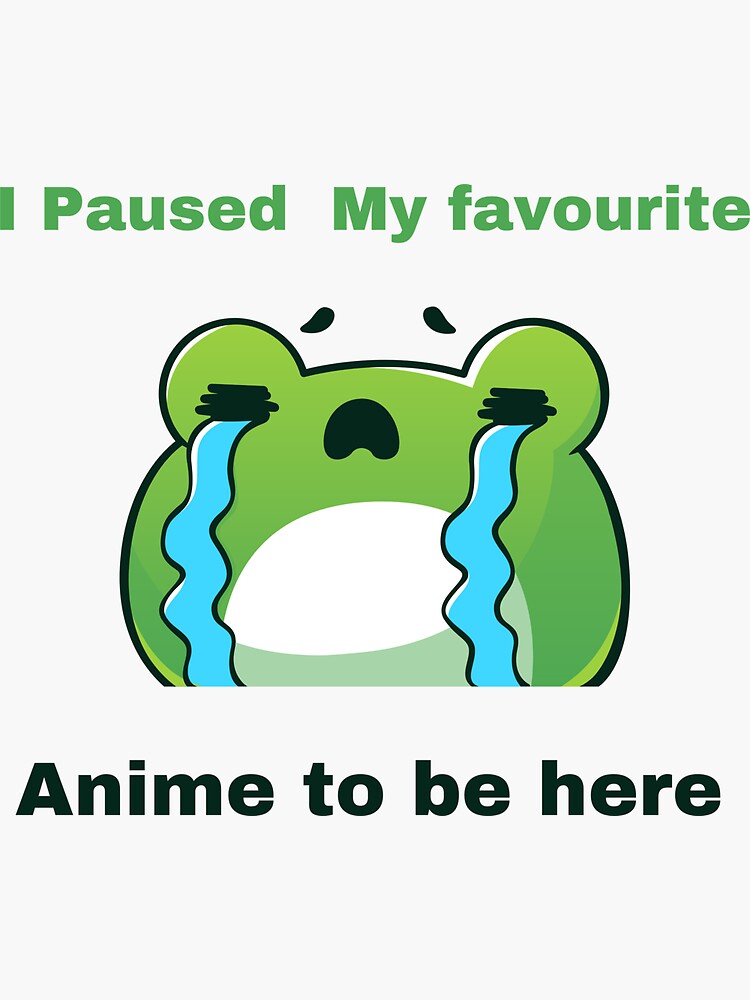 "Anime, frog, cute, crying" Sticker for Sale by Freshfindings | Redbubble