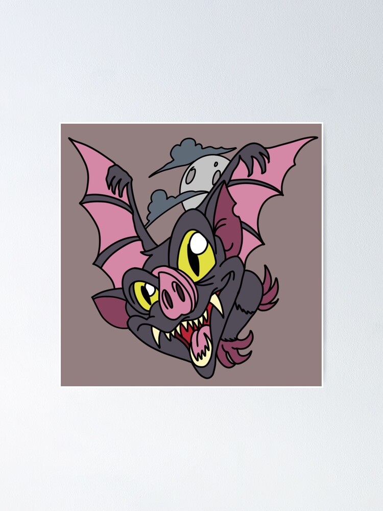 "New School Flying Vampire Bat Design " Poster for Sale by ...