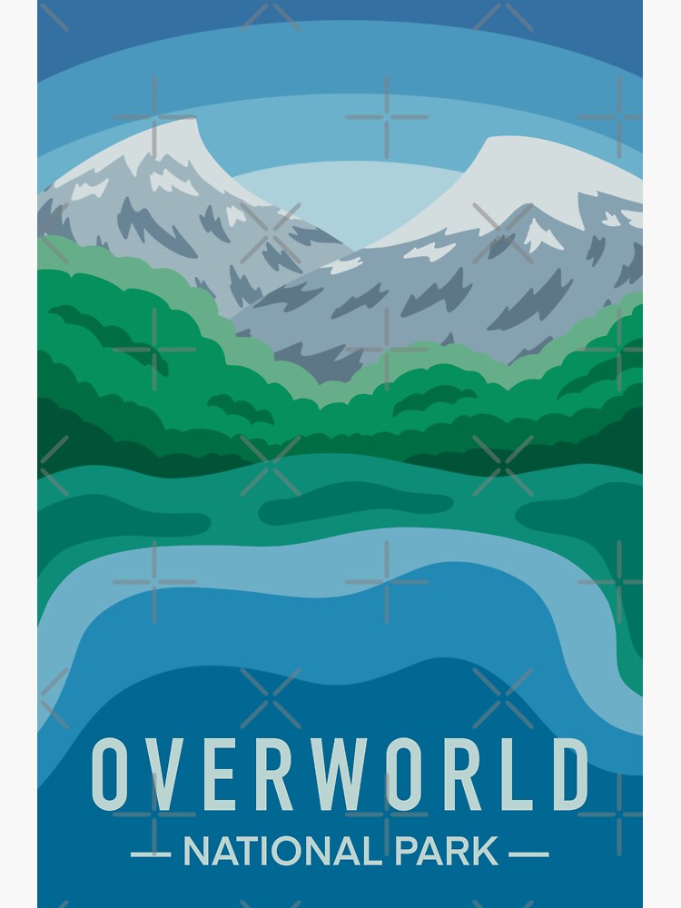 "Overworld (Minecraft) National Park" Sticker for Sale by ...