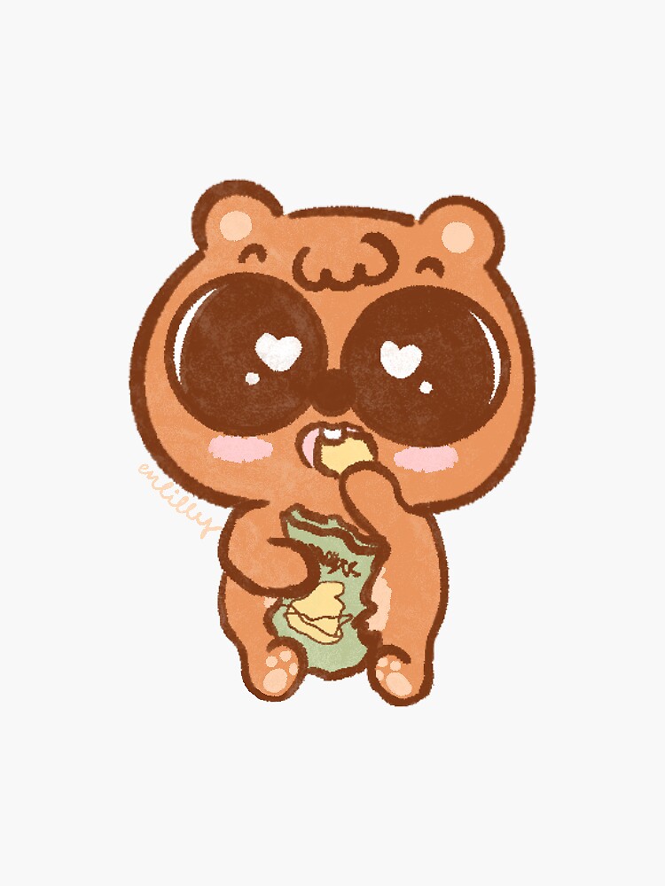 "Skzoo Han Quokka Snacking" Sticker for Sale by enlilly | Redbubble
