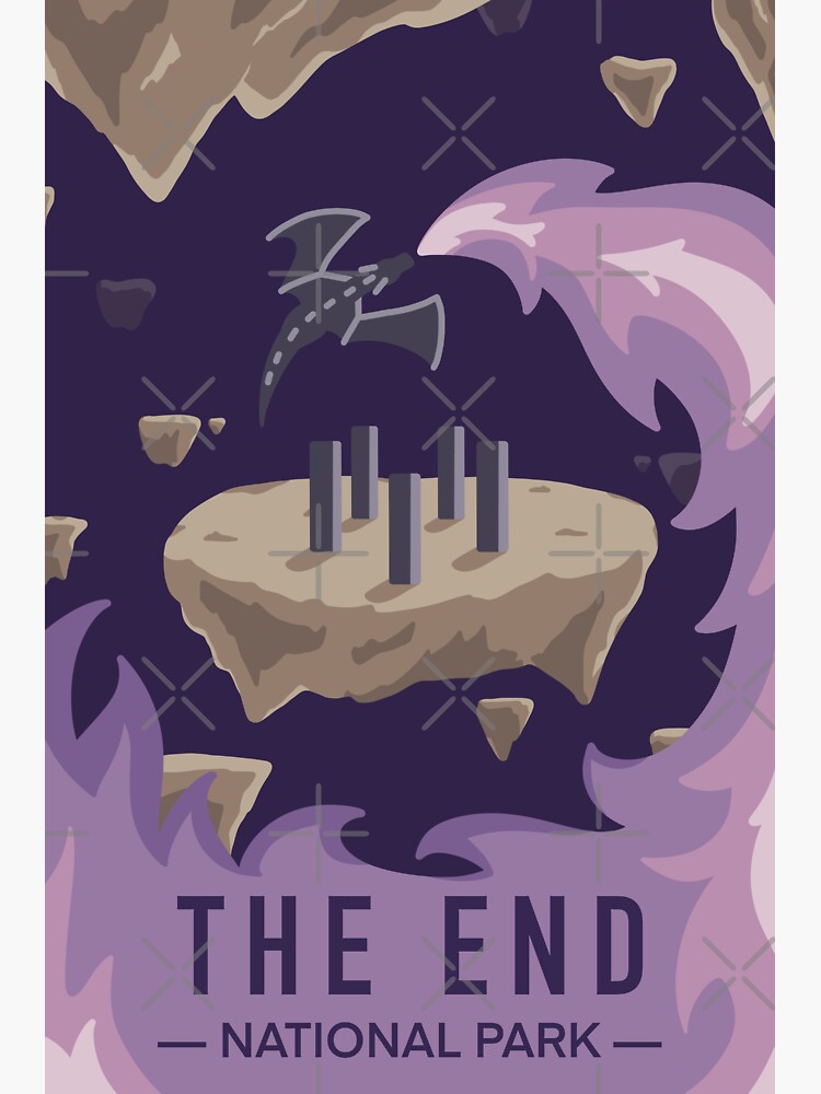 "The End (Minecraft) National Park" Sticker for Sale by WinterStarshine ...