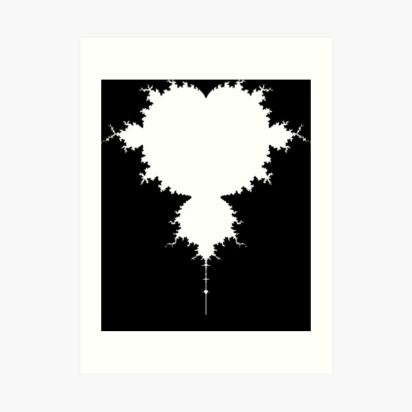 "Mandelbrot Set Fractal Chaos Theory Math Physics Design White" Art Print for Sale by Nfrey78 ...