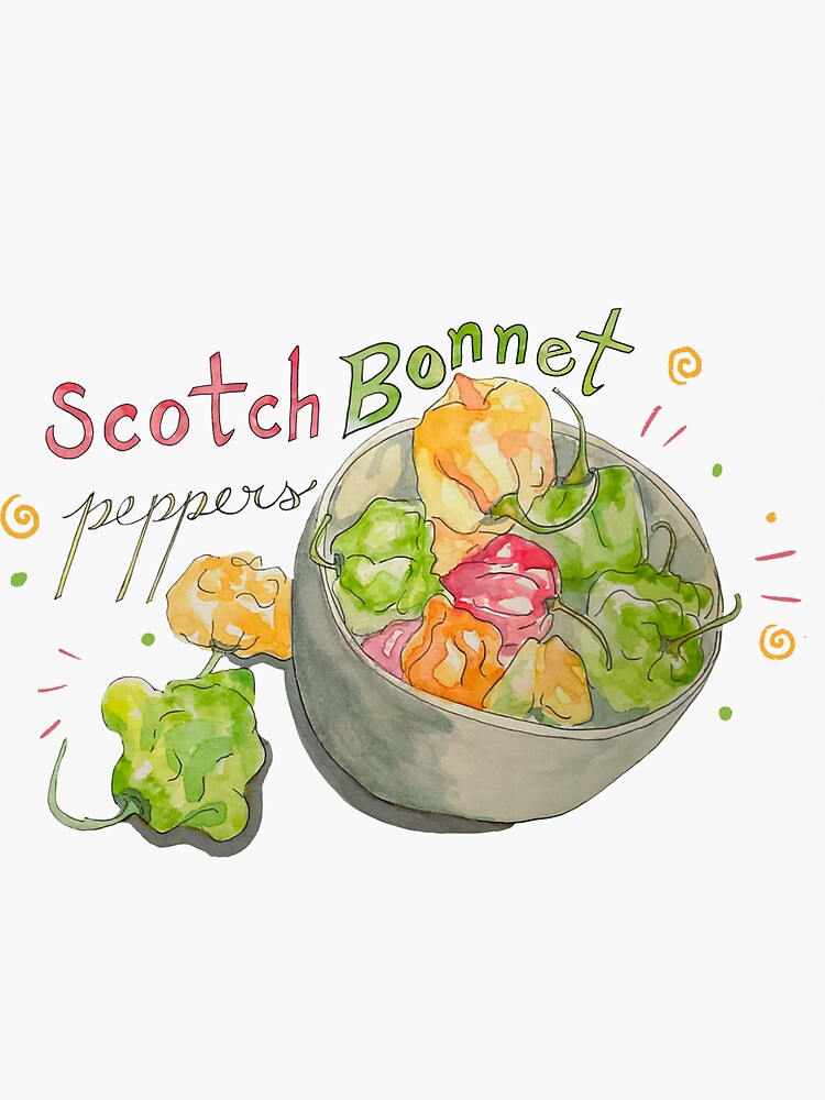 "Scotch Bonnets" Sticker for Sale by renehylton | Redbubble