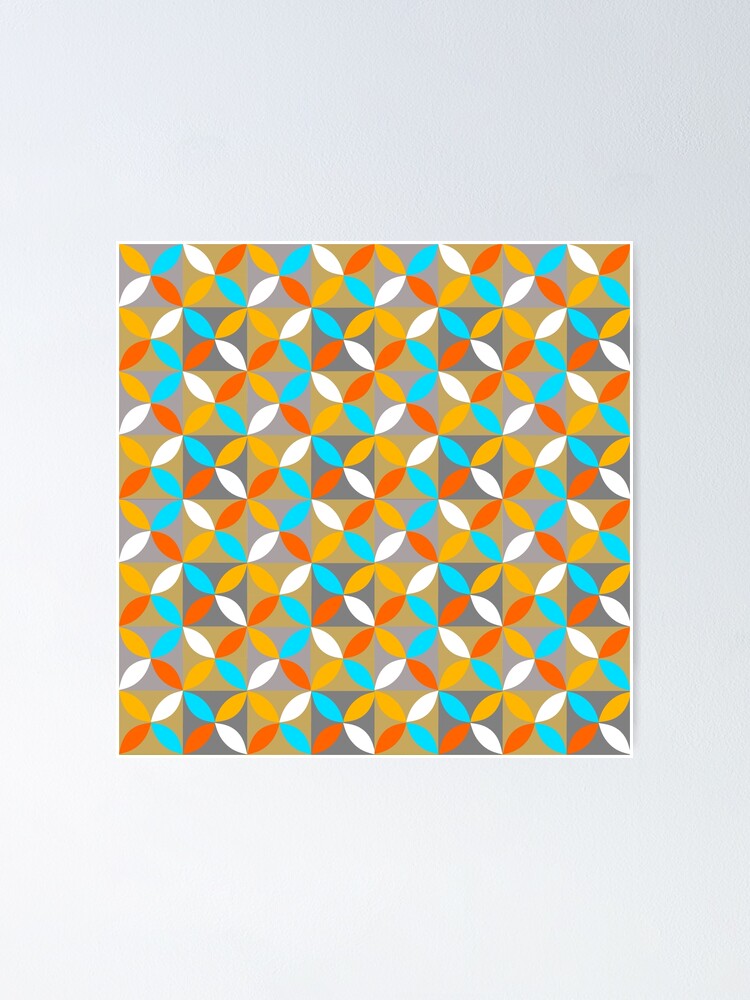 "Geometric pattern,cool retro vintage ,cute Design ." Poster for Sale ...