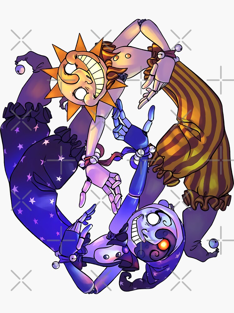 "Fnaf Sundrop and Moondrop" Sticker for Sale by printifans | Redbubble