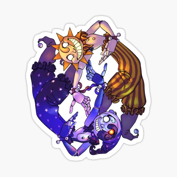 "Fnaf Sundrop and Moondrop" Sticker for Sale by printifans | Redbubble