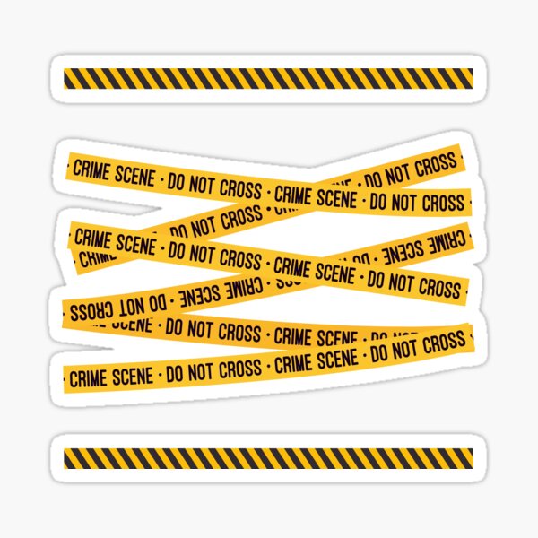 "Cautions ! Crime scene DO NOT CROSS !" Sticker for Sale by Winter ...
