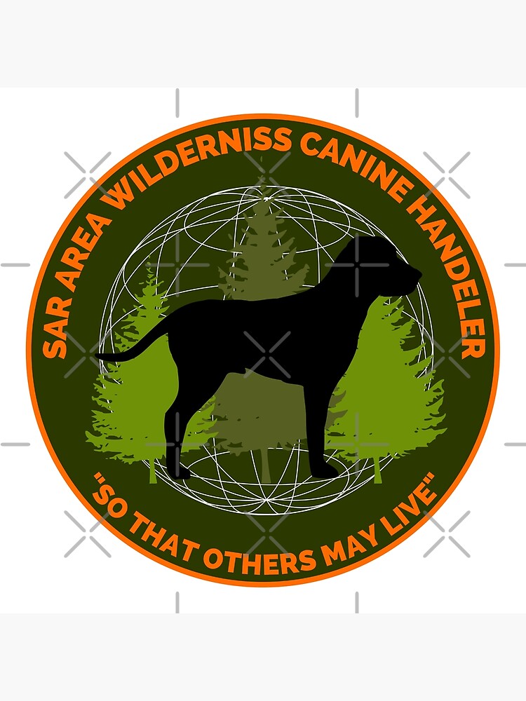 "K9 Dog Search and Rescue badge Safety Orange" Poster for Sale by ...