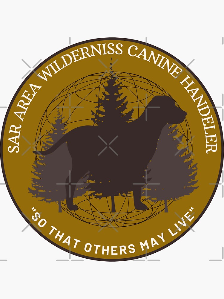 "K9 Dog Search and Rescue badge Safety Orange" Sticker for Sale by ...