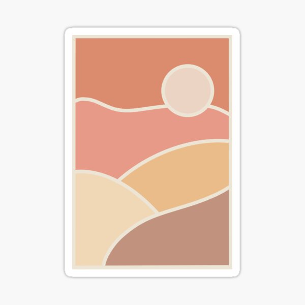 "sunny hills color block" Sticker for Sale by ardraps | Redbubble
