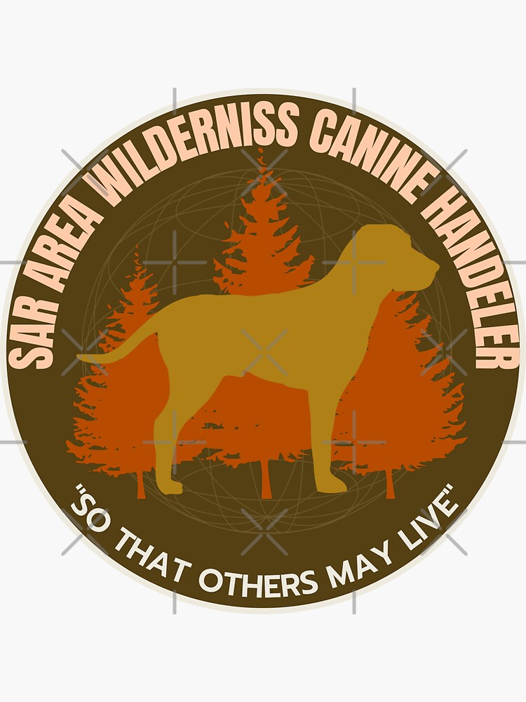 "K9 Dog Search and Rescue badge Safety Orange" Sticker for Sale by ...