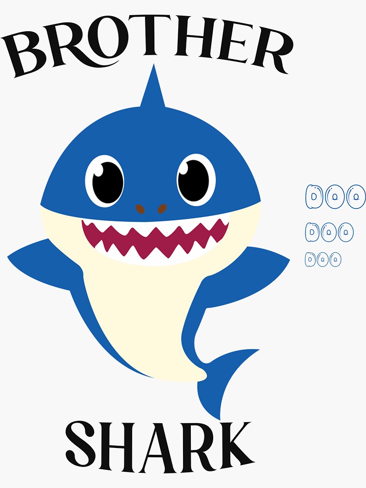 "Brother Shark Family Shark Matching Gift" Sticker for Sale by thebihii ...