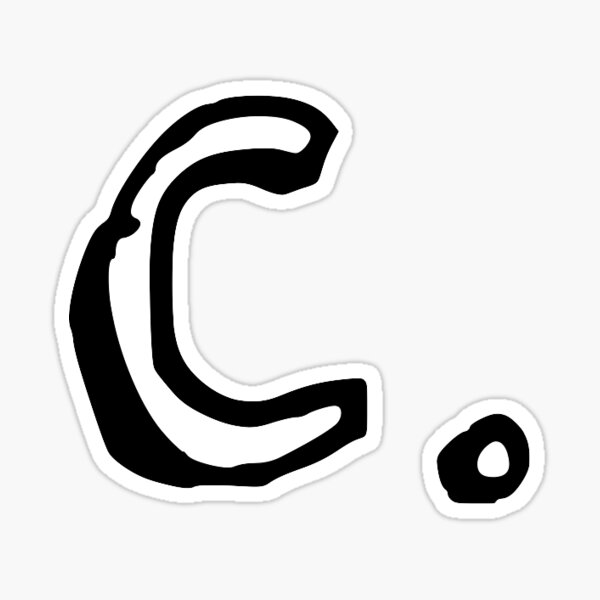 "C. Minimalist Initial" Sticker for Sale by zeekyoon | Redbubble