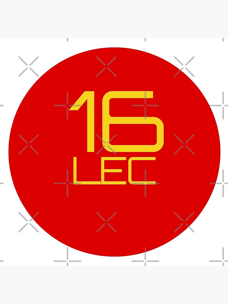 16 LEC | Charles Leclerc | 16 Number In A Circle | Driver Number 16 LEC ...