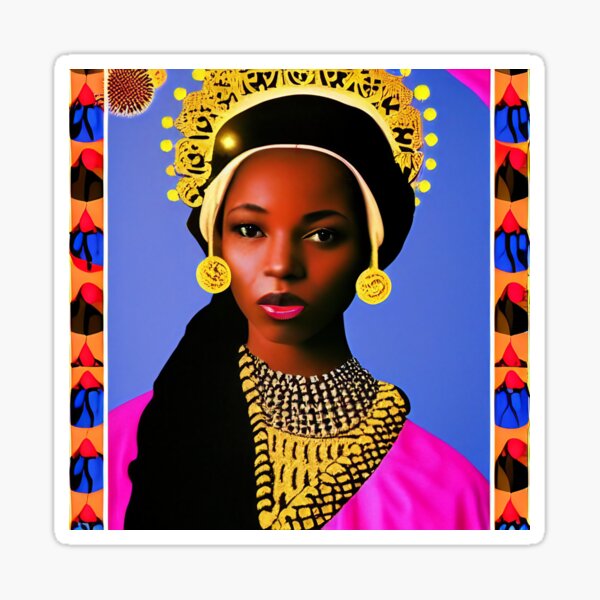 "Queen of Sheba ዘ" Sticker for Sale by ZebibArt | Redbubble