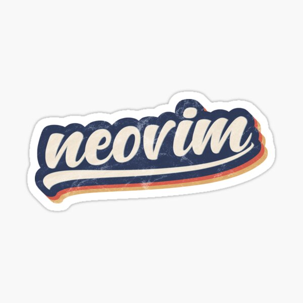 "NEOVIM retro vintage worn | neovim" Sticker for Sale by typo-n-quotes ...