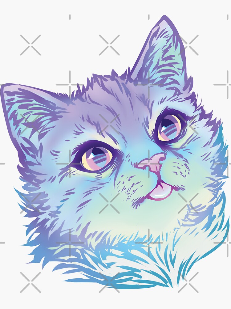 "Blep" Sticker for Sale by Kawiku | Redbubble