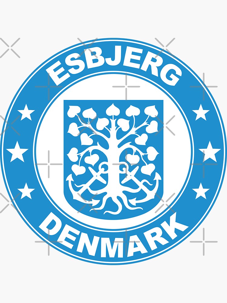 "Esbjerg Denmark Coat of arms Circle Emblem" Sticker for Sale by ...