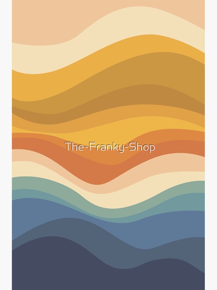 "70s Boho Wavy Shapes" Poster for Sale by The-Franky-Shop | Redbubble