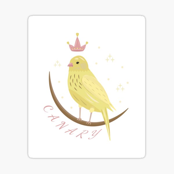 "Canary, cute colorful illustration" Sticker for Sale by OM-lova ...