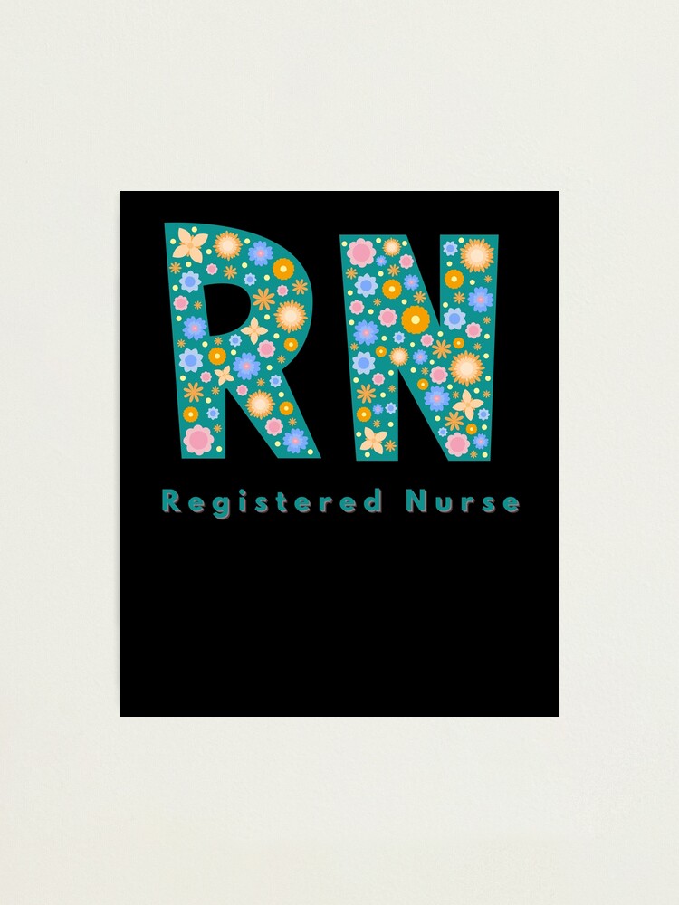 Lámina fotográfica «Enfermera registrada, RN, Enfermera personalizada ...