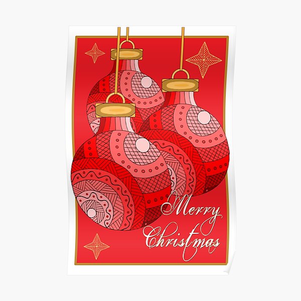 "Christmas Baubles - Australian Aboriginal Art" Poster for Sale by ...