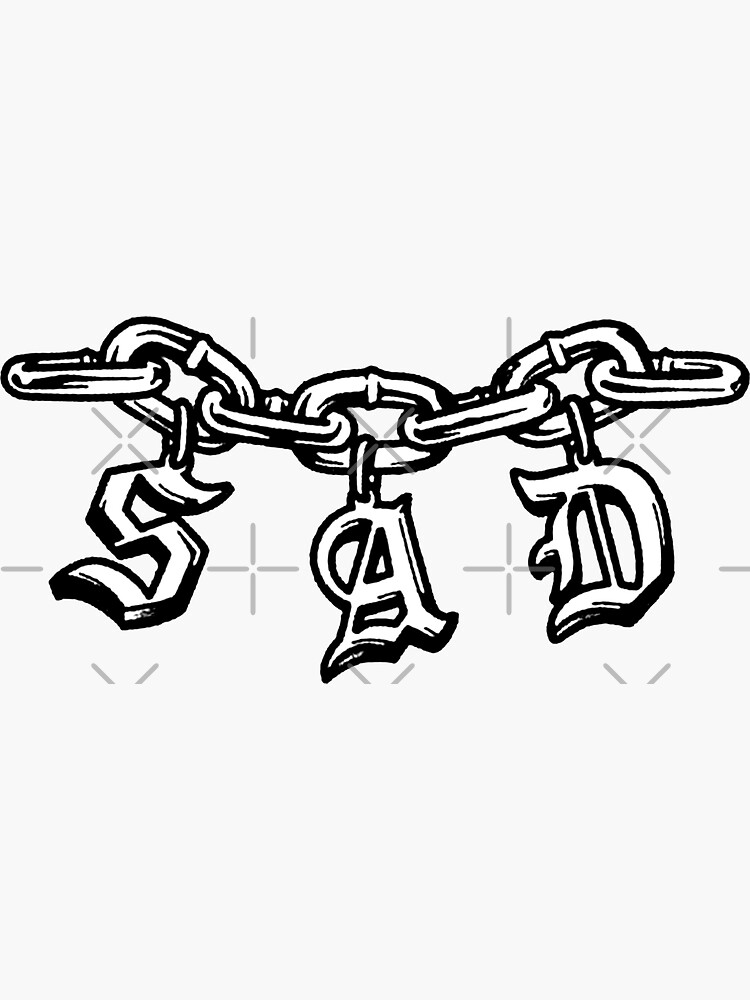 "Sad Chain Tattoo" Sticker for Sale by Cesarcali | Redbubble