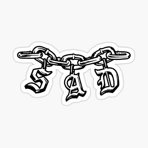"Sad Chain Tattoo" Sticker for Sale by Cesar Caligula | Redbubble
