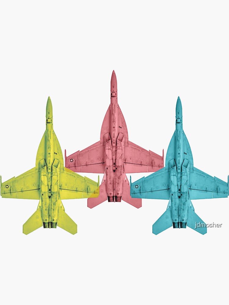 "Tri Color F/A-18 Graphic" Sticker for Sale by jdmosher | Redbubble