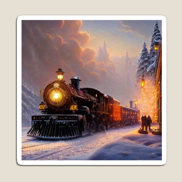 "Polar Express" Magnet for Sale by HabibtiGraphics | Redbubble