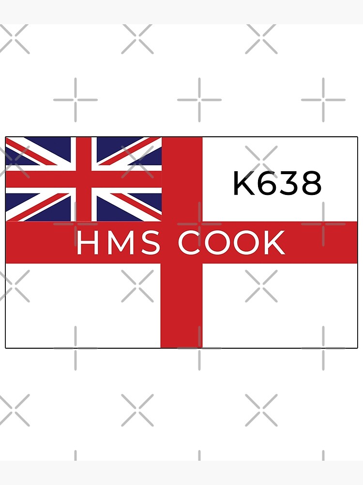 "HMS Cook On British White Ensign - K638 - British Navy Bay Class Frigate" Poster for Sale by ...