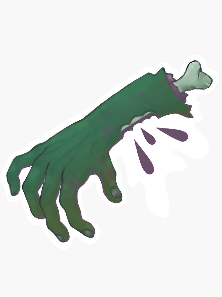 "Zombie Hand Sticker" Sticker for Sale by zz-snore | Redbubble