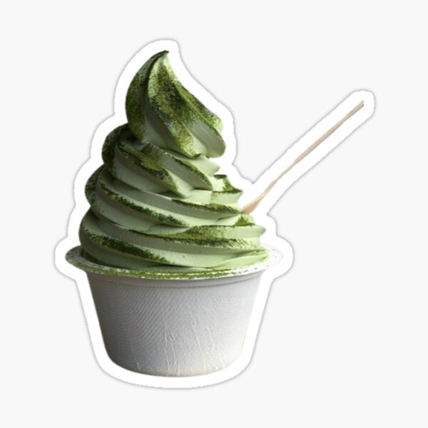 "Matcha Ice Cream" Sticker for Sale by Kito-Kato | Redbubble