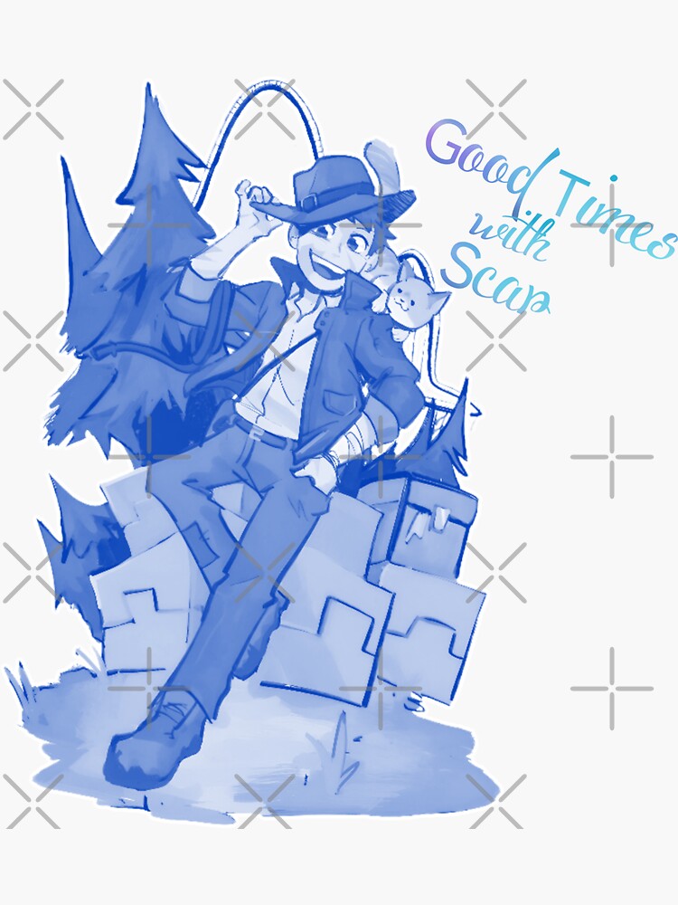 "GoodTimesWithScar" Sticker for Sale by Vlaki | Redbubble