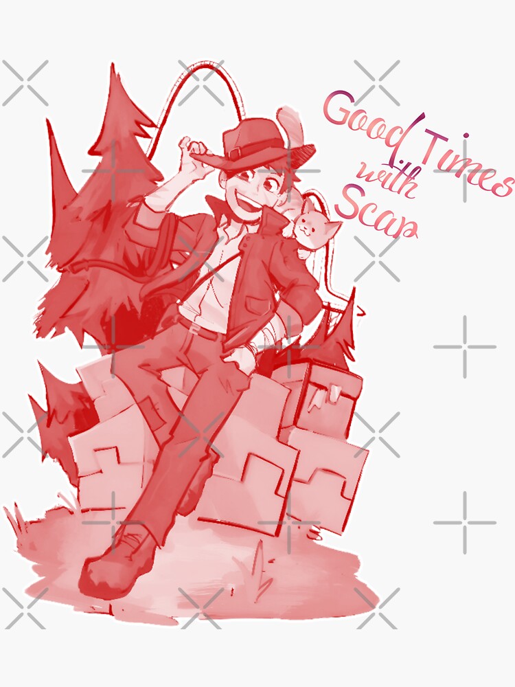 "GoodTimesWithScar" Sticker for Sale by Vlaki | Redbubble