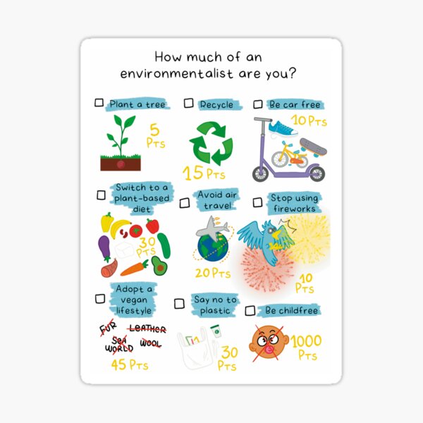 "Environmentalist Quizz" Sticker for Sale by RandomCuteness | Redbubble