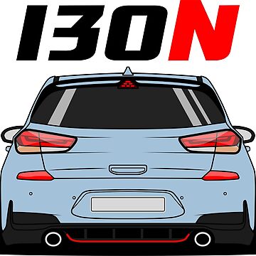 "Rear I30 N KDM Performance" Sticker by goldentuners | Redbubble