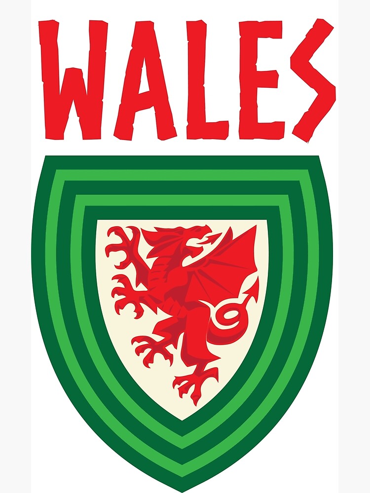 "Wales sporting shield complete with red dragon" Poster for Sale by ...
