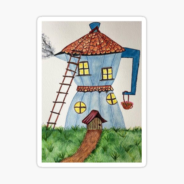 "Coffee Pot House" Sticker for Sale by ViPryArt | Redbubble