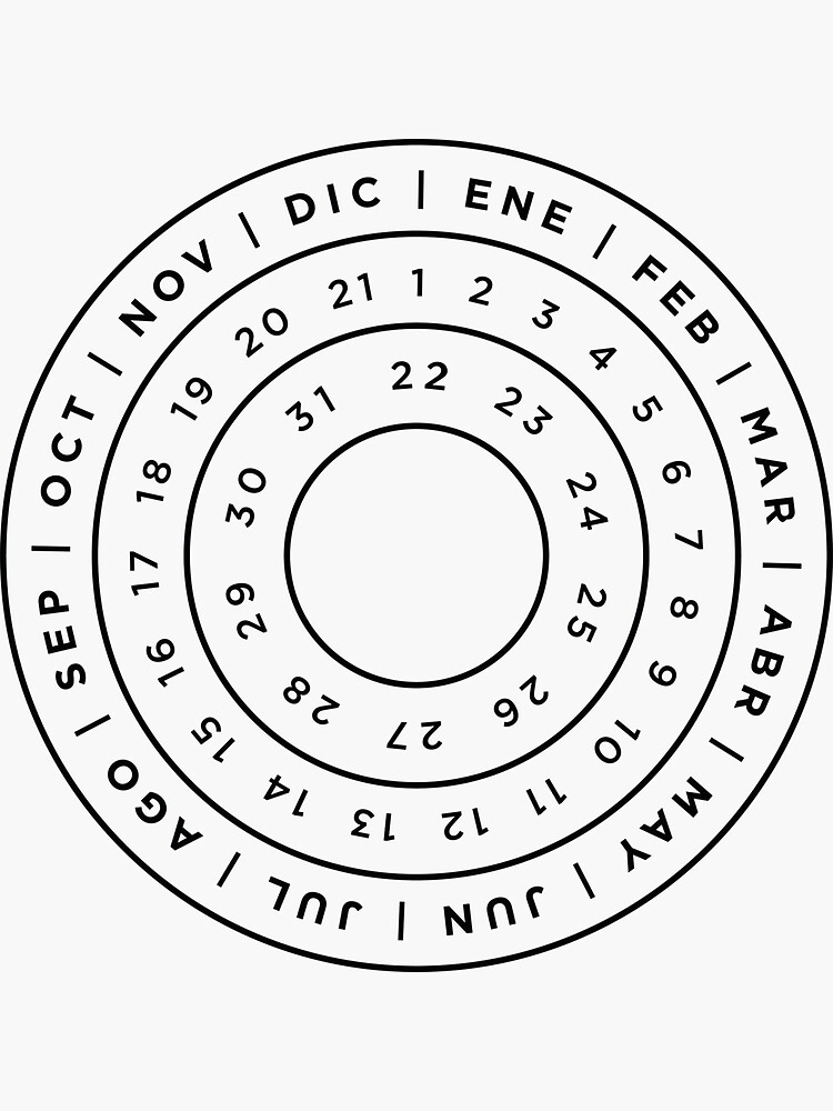 "Circular calendar for bullet journal" Sticker for Sale by jesicalara ...