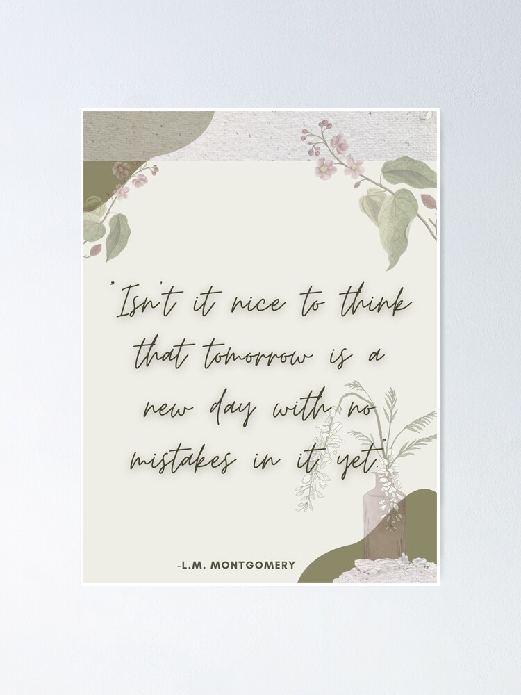 "Anne of Green Gables Quote Canvas" Poster for Sale by bossnics | Redbubble