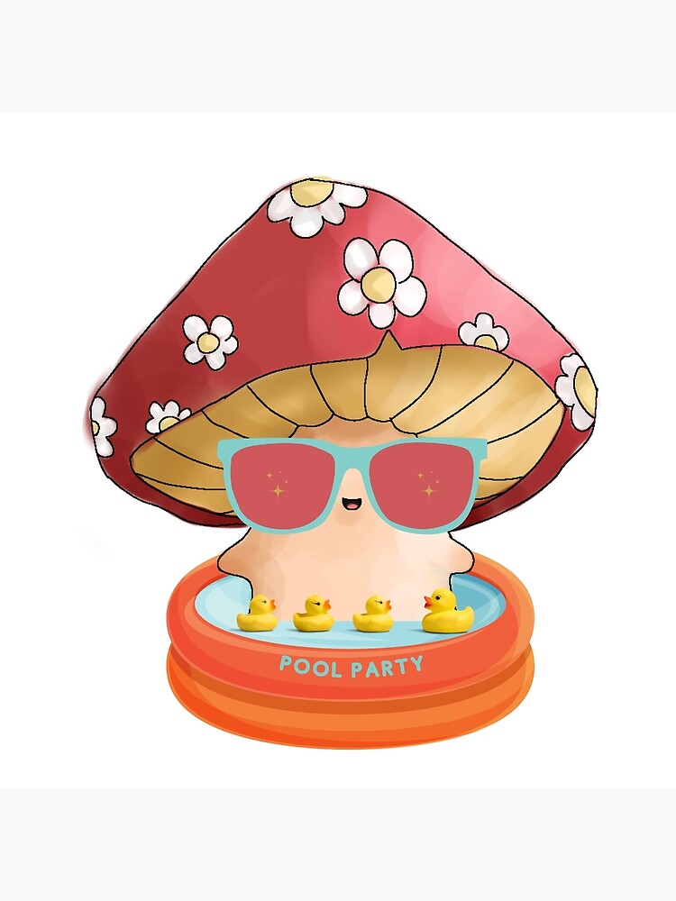 "Mushroom Pool Party" Poster for Sale by nacidon | Redbubble